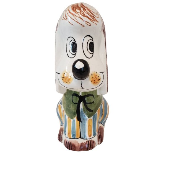 None | Accents | Vintage Ceramic Puppy Dog Coin Bank Made In Italy Hand ...